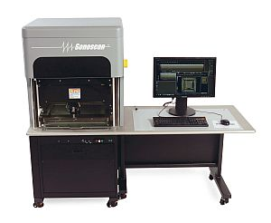 Acoustic micro-imaging system from Sonoscan includes a linear motor ...
