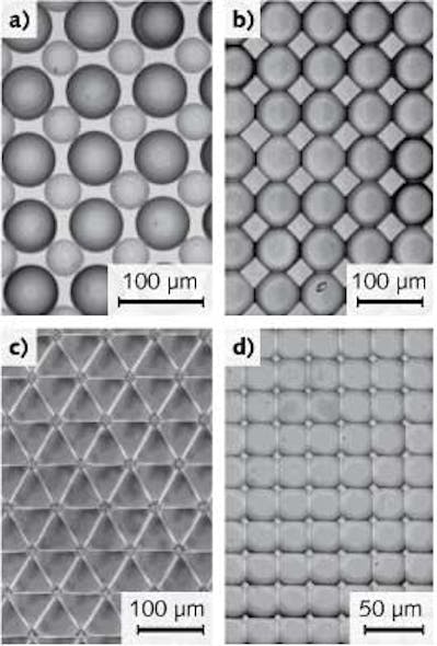Femtosecond-laser wet etch forms low-cost microlens arrays | Laser Focus World