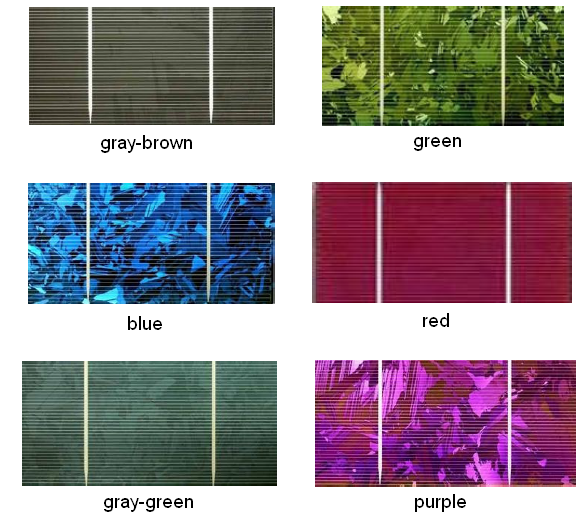 New multicrystalline-silicon solar cells come in ornamental colors ...