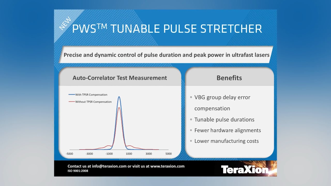 Teraxion Ultrafast Laser Components | Laser Focus World