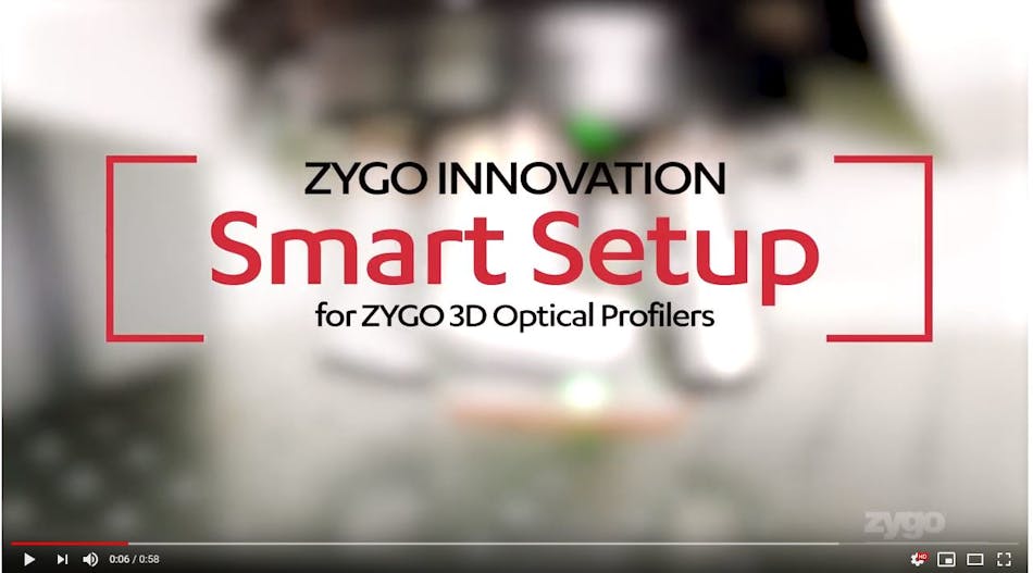 SmartSetup™ Technology on ZYGO 3D Optical Profilers | Laser Focus World