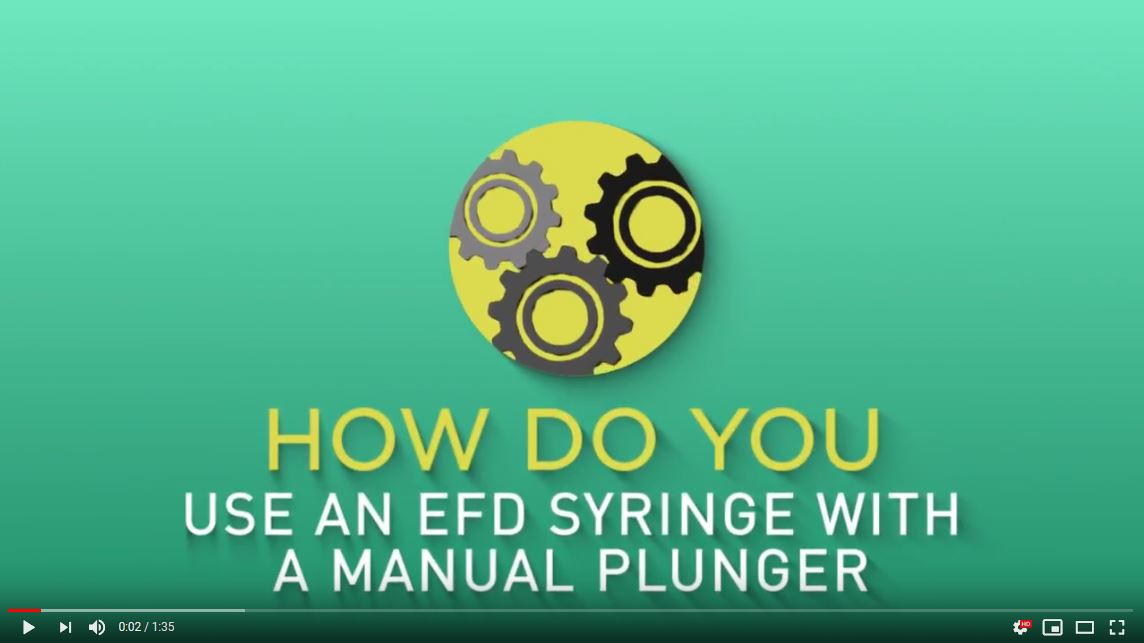 How Do You Use an EFD Syringe with a Manual Plunger for a One Part ...
