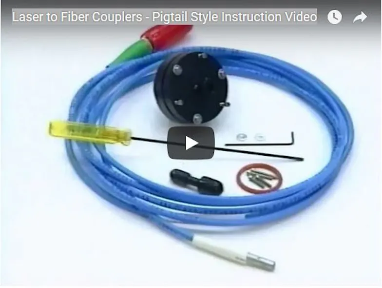 Laser to Fiber Couplers - Pigtail Style Instruction Video | Laser Focus ...