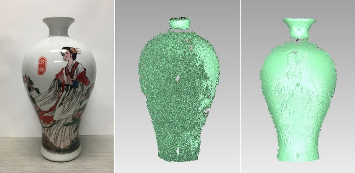 Simple dynamic structured-light sensing system shows dense point cloud ...