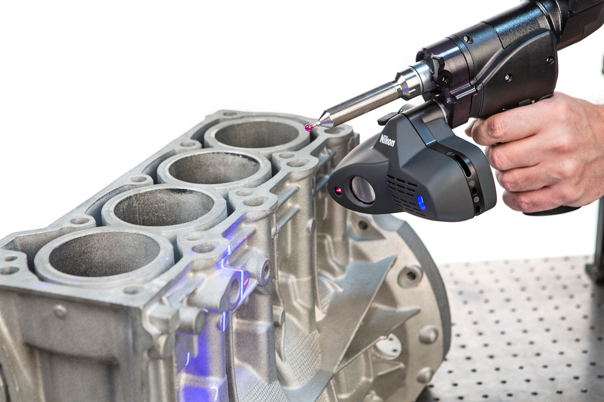 Portable laser scanner from Nikon Metrology has a frame rate >450 Hz ...