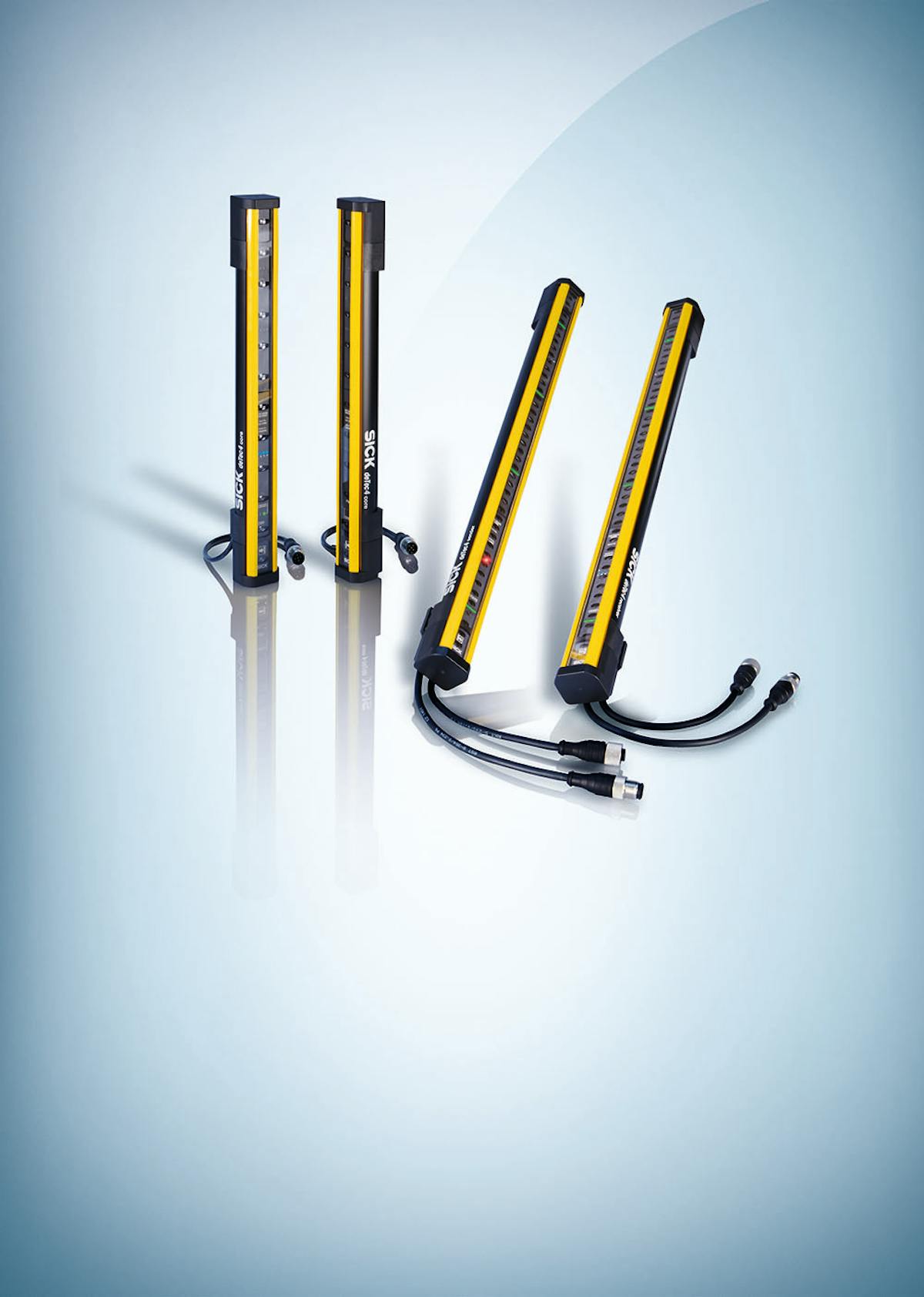 Safety light curtain from SICK includes a built-in laser alignment aid ...