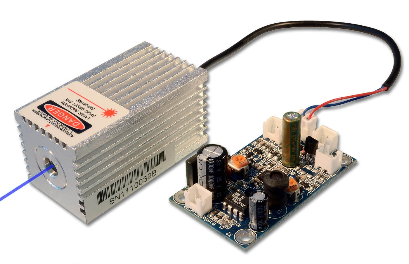 Roithner Lasertechnik royal blue diode laser emits 445 nm collimated ...