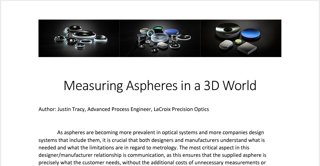 Aspheres: The impact of shape factor on asphere design | Laser Focus World
