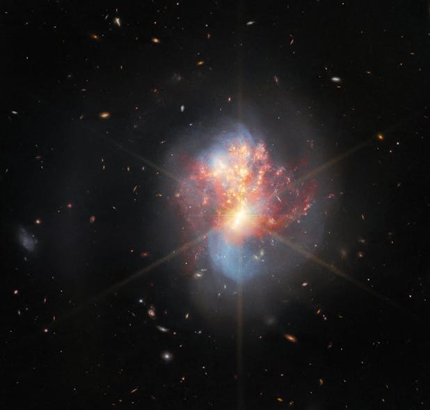 Webb Captures Pair Of Merging Galaxies Laser Focus World Webb Captures Pair Of Merging Galaxies Laser Focus World