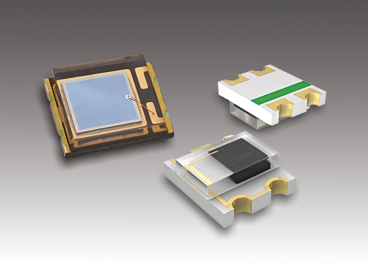 Silicon and InGaAs SMT photodetectors cover 300 to 1700 nm | Laser ...